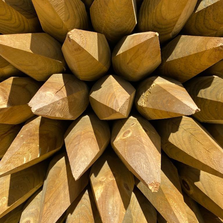 Agricultural Round Timber Fence Posts | Bristol Based | Decking Delivery